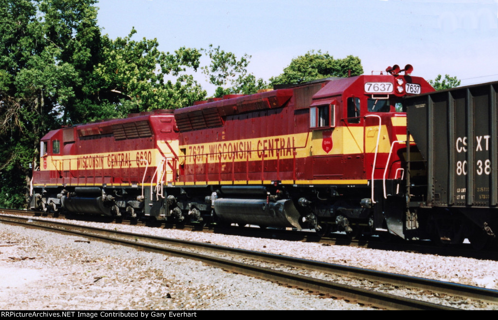 WC SD45 #7637 - Wisconsin Central